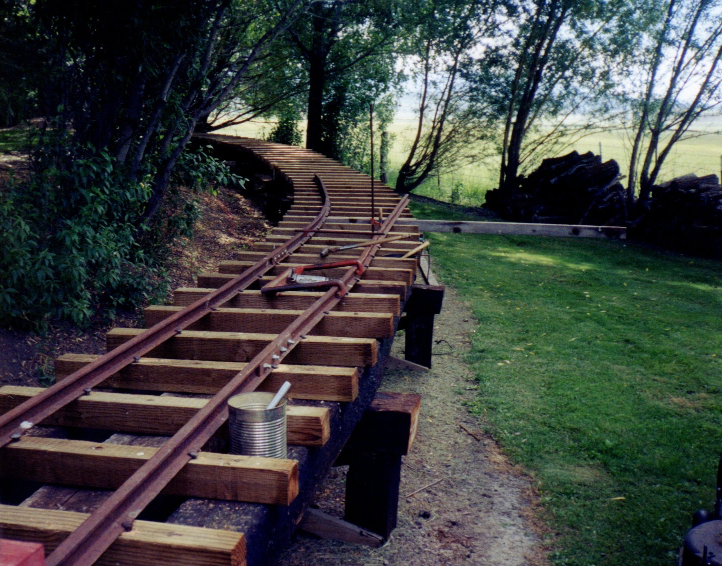 2002 Track Construction – Baker's 10 Acre Railway Gardens