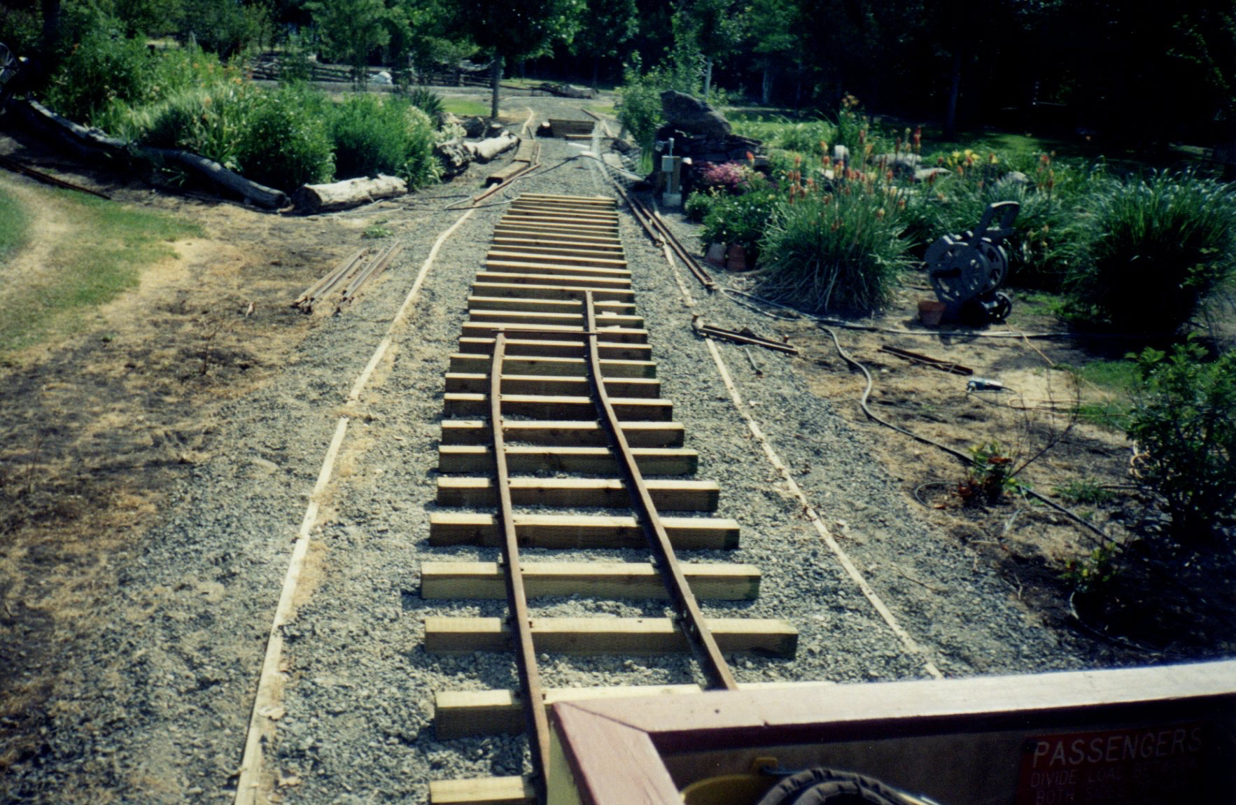 2001 Track Construction – Baker's 10 Acre Railway Gardens